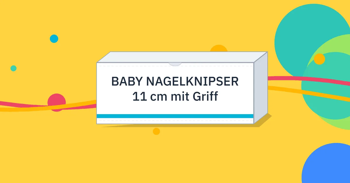 Symbolbild: Packung mit der Aufschrift BABY NAGELKNIPSER 11 cm mit Griff (PZN 17287885) – Verfügbarkeit und Bezug in Apotheken in Frankfurt am Main