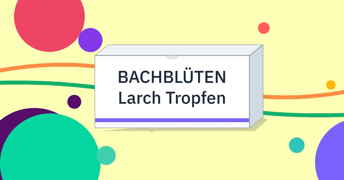 Symbolbild: Packung mit der Aufschrift BACHBLÜTEN Larch Tropfen (PZN 00064595) – Verfügbarkeit und Bezug in Apotheken in Frankfurt am Main