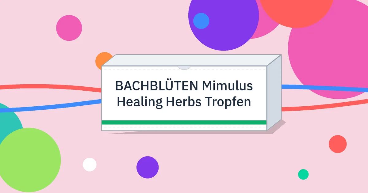 Symbolbild: Packung mit der Aufschrift BACHBLÜTEN Mimulus Healing Herbs Tropfen (PZN 07364952) – Verfügbarkeit und Bezug in Apotheken in Frankfurt am Main