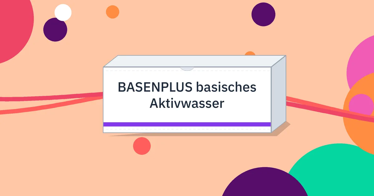 Symbolbild: Packung mit der Aufschrift BASENPLUS basisches Aktivwasser (PZN 06839809) – Verfügbarkeit und Bezug in Apotheken in Frankfurt am Main