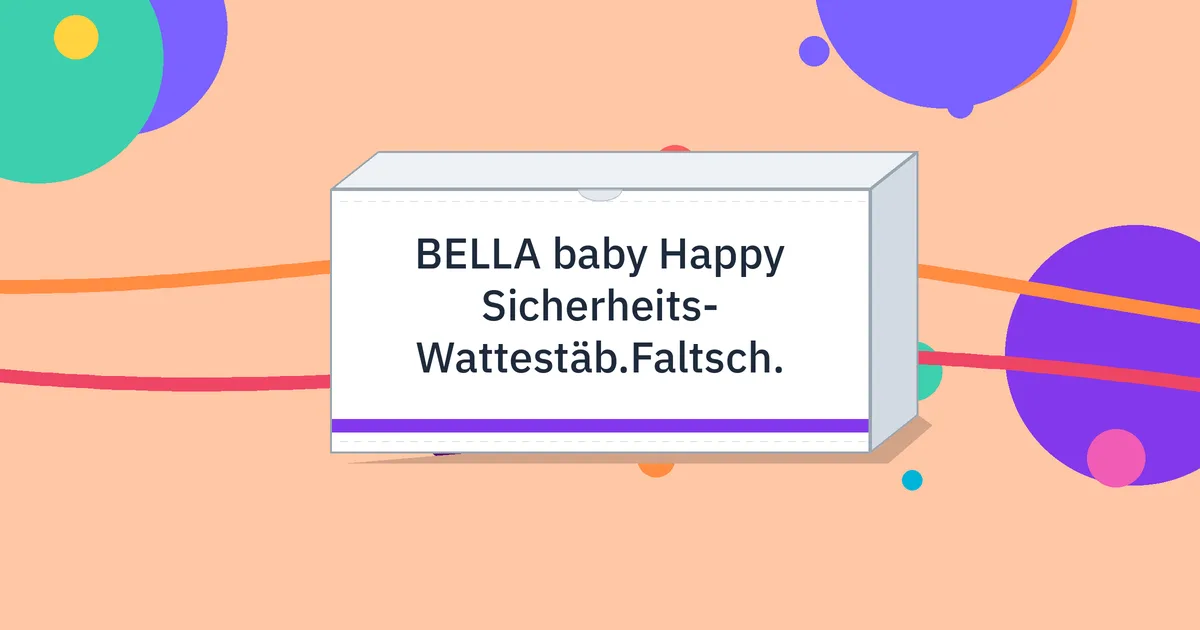 Symbolbild: Packung mit der Aufschrift BELLA baby Happy Sicherheits-Wattestäb.Faltsch. (PZN 17979287) – Verfügbarkeit und Bezug in Apotheken in Frankfurt am Main