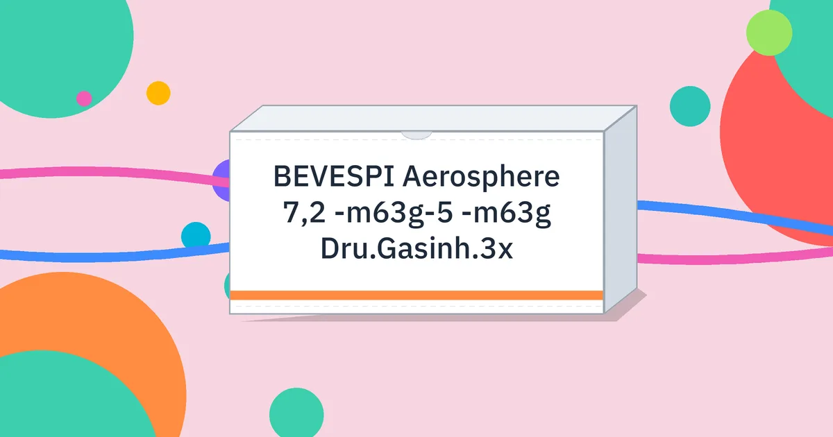 Symbolbild: Packung mit der Aufschrift BEVESPI Aerosphere 7,2 -m63g-5 -m63g Dru.Gasinh.3x (PZN 13570727) – Verfügbarkeit und Bezug in Apotheken in Frankfurt am Main