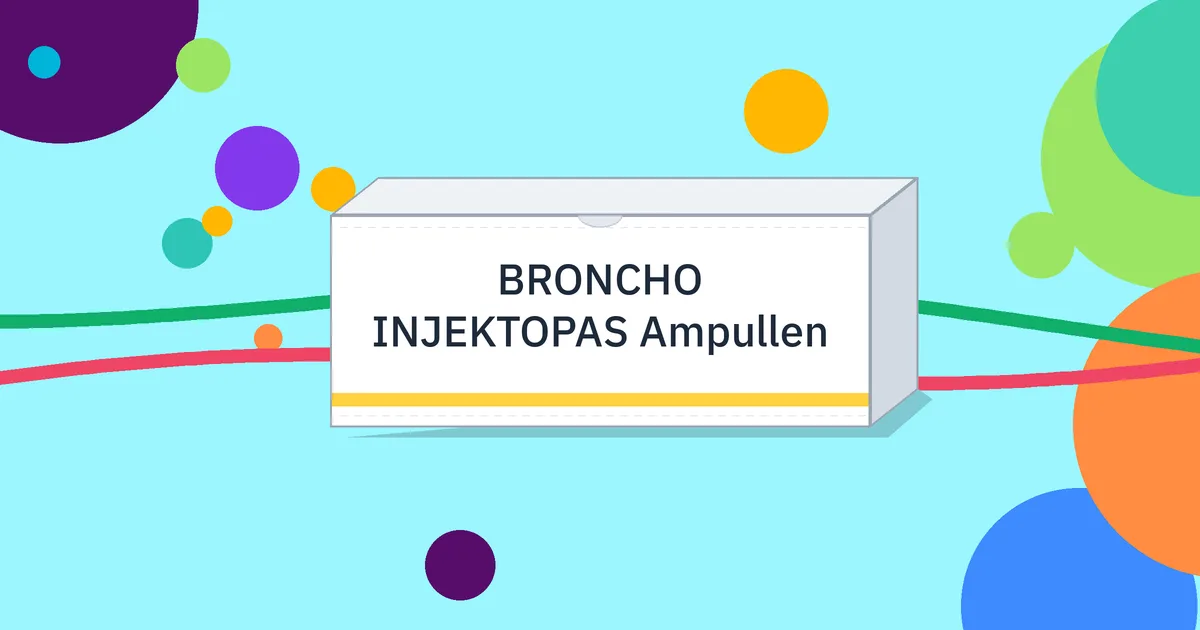 Symbolbild: Packung mit der Aufschrift BRONCHO INJEKTOPAS Ampullen (PZN 12454278) – Verfügbarkeit und Bezug in Apotheken in Frankfurt am Main
