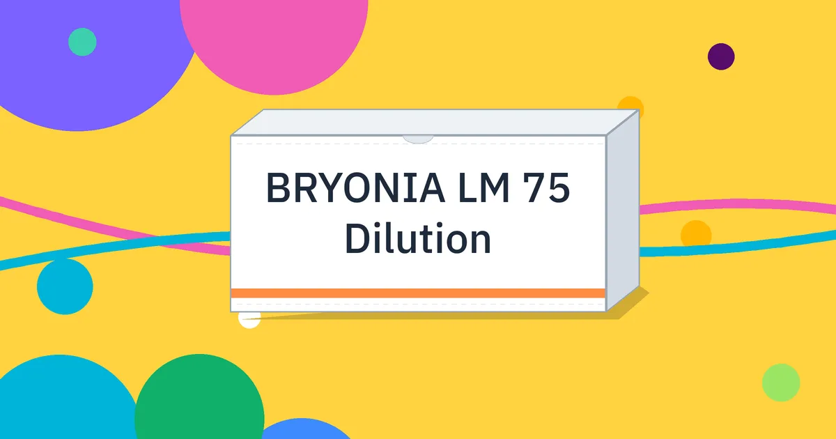 Symbolbild: Packung mit der Aufschrift BRYONIA LM 75 Dilution (PZN 12797245) – Verfügbarkeit und Bezug in Apotheken in Frankfurt am Main