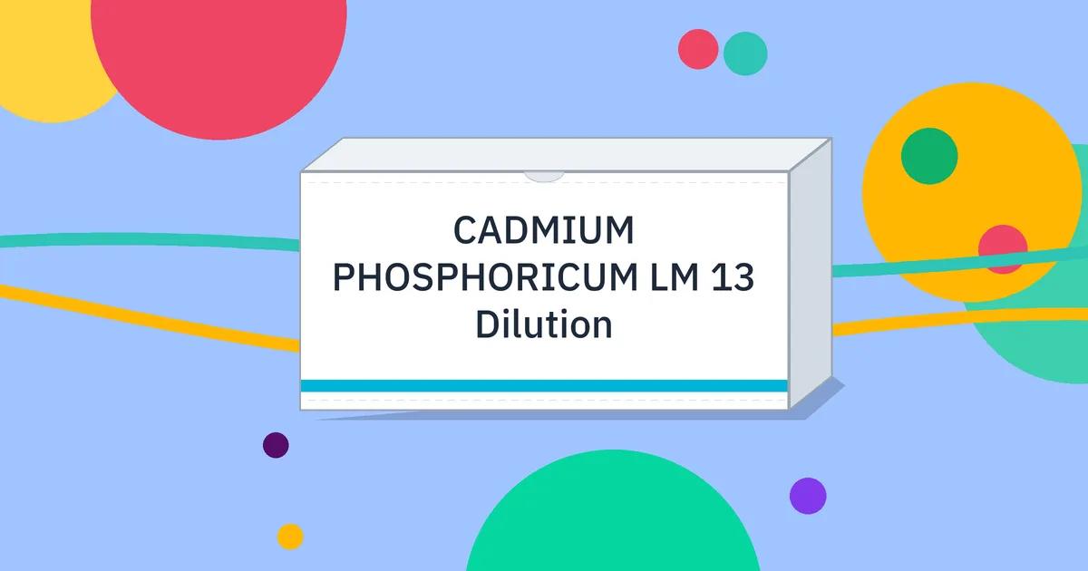 Symbolbild: Packung mit der Aufschrift CADMIUM PHOSPHORICUM LM 13 Dilution (PZN 13402065) – Verfügbarkeit und Bezug in Apotheken in Frankfurt am Main