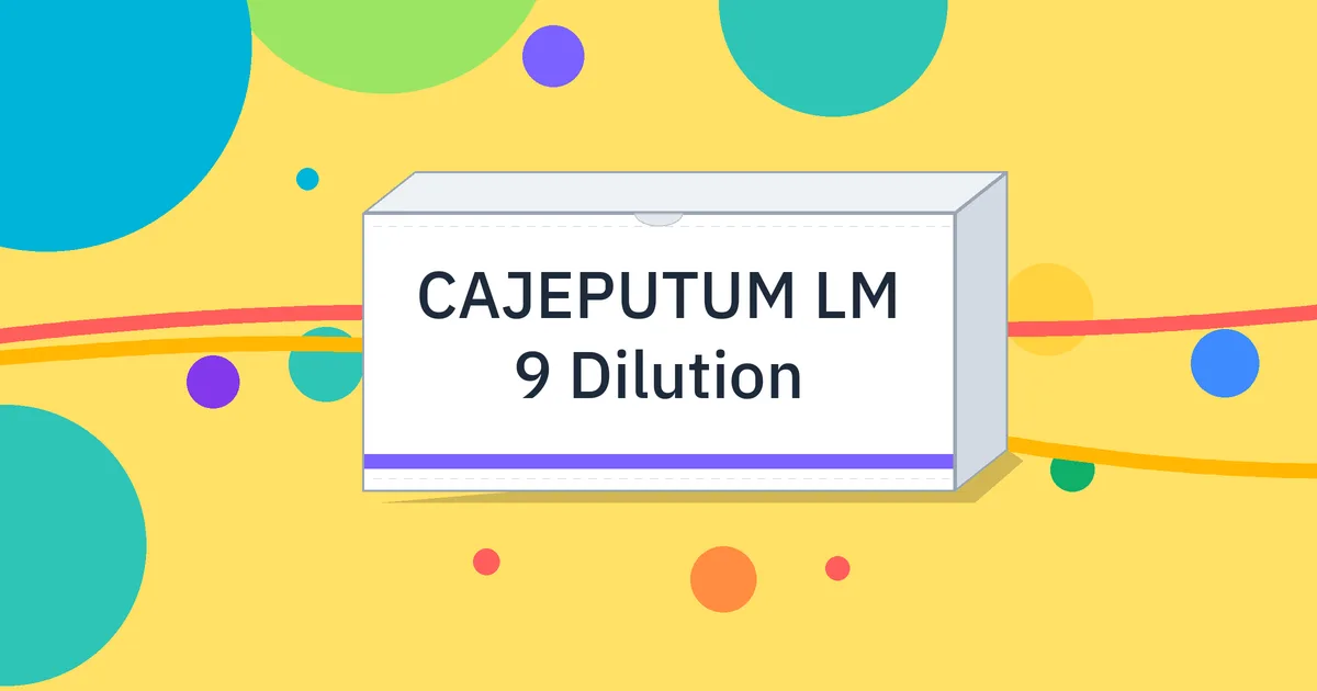 Symbolbild: Packung mit der Aufschrift CAJEPUTUM LM 9 Dilution (PZN 12799528) – Verfügbarkeit und Bezug in Apotheken in Frankfurt am Main