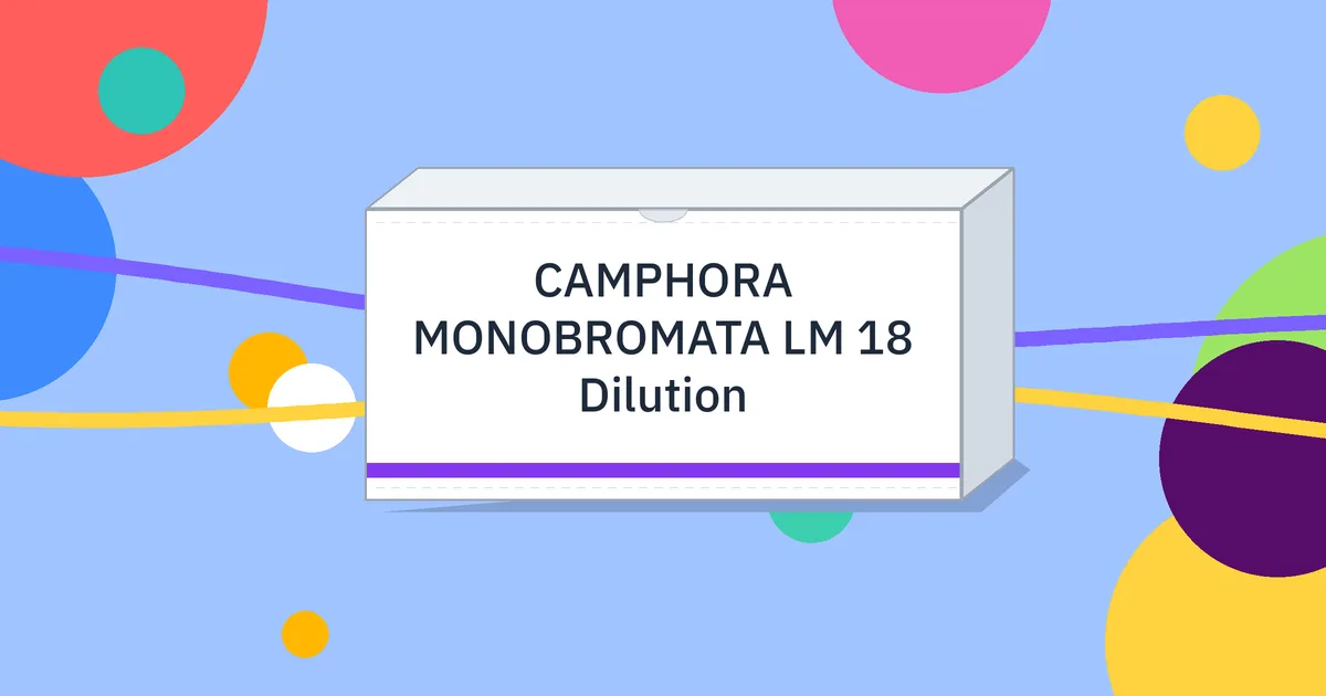 Symbolbild: Packung mit der Aufschrift CAMPHORA MONOBROMATA LM 18 Dilution (PZN 13412129) – Verfügbarkeit und Bezug in Apotheken in Frankfurt am Main