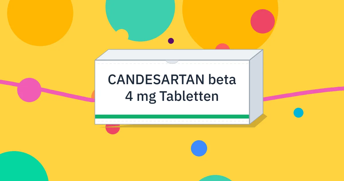 Symbolbild: Packung mit der Aufschrift CANDESARTAN beta 4 mg Tabletten (PZN 19211308) – Verfügbarkeit und Bezug in Apotheken in Frankfurt am Main