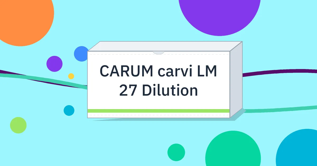 Symbolbild: Packung mit der Aufschrift CARUM carvi LM 27 Dilution (PZN 12811376) – Verfügbarkeit und Bezug in Apotheken in Frankfurt am Main