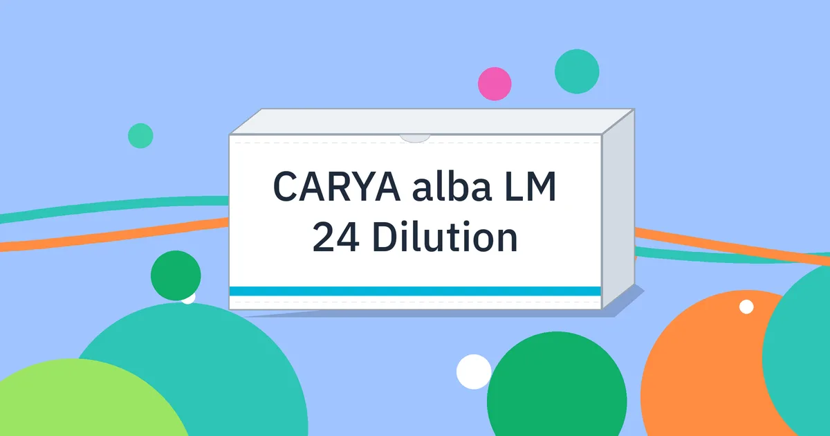 Symbolbild: Packung mit der Aufschrift CARYA alba LM 24 Dilution (PZN 13431629) – Verfügbarkeit und Bezug in Apotheken in Frankfurt am Main