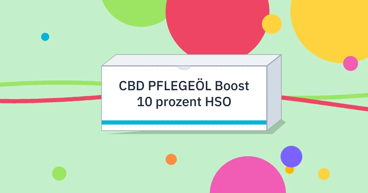 Symbolbild: Packung mit der Aufschrift CBD PFLEGEÖL Boost 10 prozent HSO (PZN 19406288) – Verfügbarkeit und Bezug in Apotheken in Frankfurt am Main
