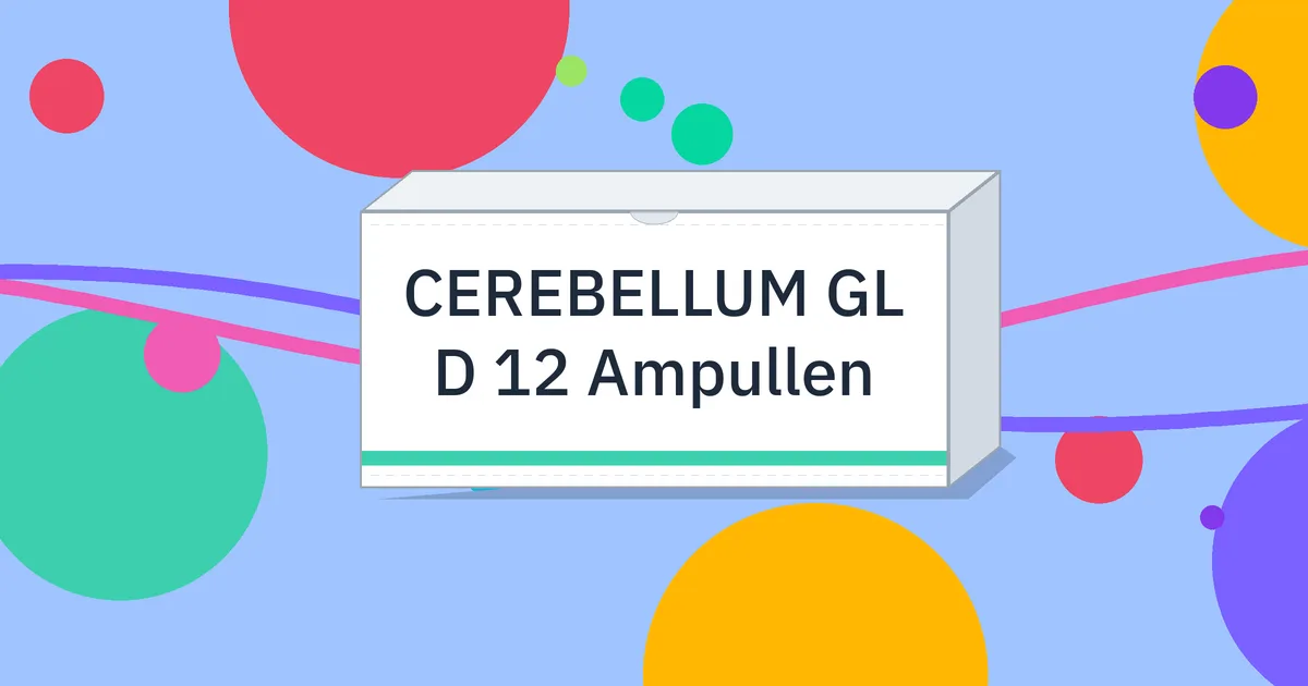 Symbolbild: Packung mit der Aufschrift CEREBELLUM GL D 12 Ampullen (PZN 03359782) – Verfügbarkeit und Bezug in Apotheken in Frankfurt am Main