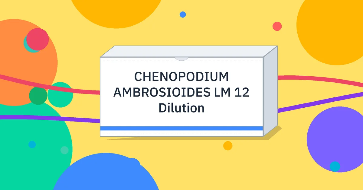 Symbolbild: Packung mit der Aufschrift CHENOPODIUM AMBROSIOIDES LM 12 Dilution (PZN 13440338) – Verfügbarkeit und Bezug in Apotheken in Frankfurt am Main