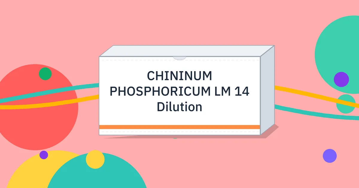 Symbolbild: Packung mit der Aufschrift CHININUM PHOSPHORICUM LM 14 Dilution (PZN 15867118) – Verfügbarkeit und Bezug in Apotheken in Frankfurt am Main