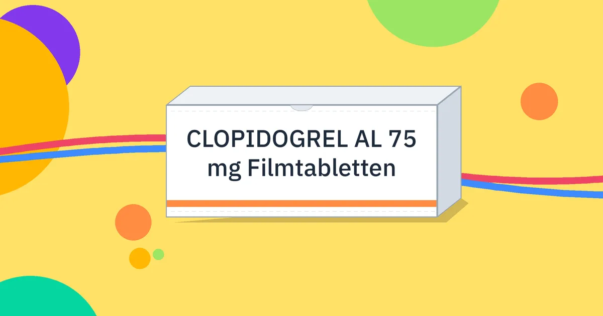Symbolbild: Packung mit der Aufschrift CLOPIDOGREL AL 75 mg Filmtabletten (PZN 13156560) – Verfügbarkeit und Bezug in Apotheken in Frankfurt am Main