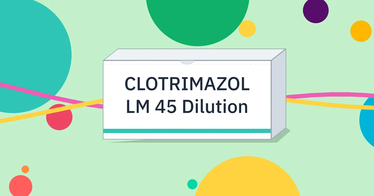 Symbolbild: Packung mit der Aufschrift CLOTRIMAZOL LM 45 Dilution (PZN 12822902) – Verfügbarkeit und Bezug in Apotheken in Frankfurt am Main