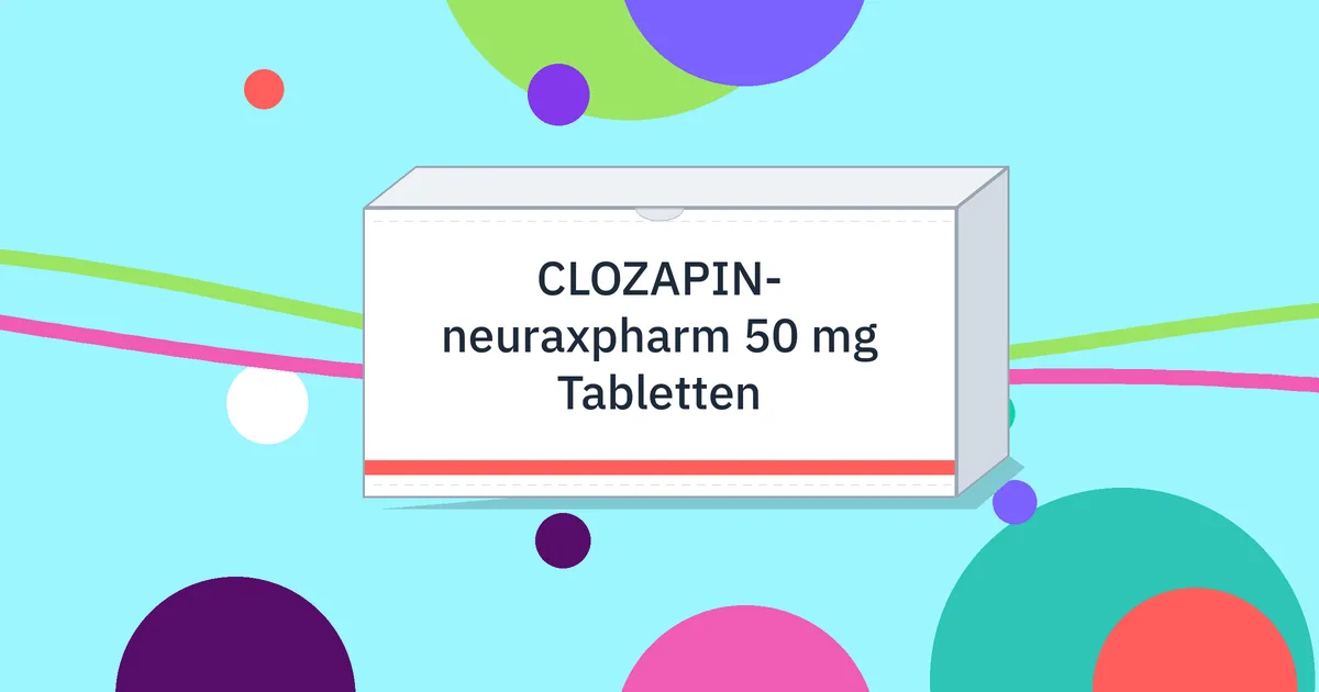 Symbolbild: Packung mit der Aufschrift CLOZAPIN-neuraxpharm 50 mg Tabletten (PZN 00557139) – Verfügbarkeit und Bezug in Apotheken in Frankfurt am Main