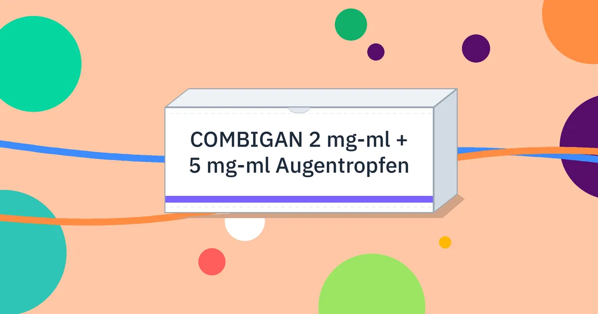 Symbolbild: Packung mit der Aufschrift COMBIGAN 2 mg-ml + 5 mg-ml Augentropfen (PZN 04712849) – Verfügbarkeit und Bezug in Apotheken in Frankfurt am Main