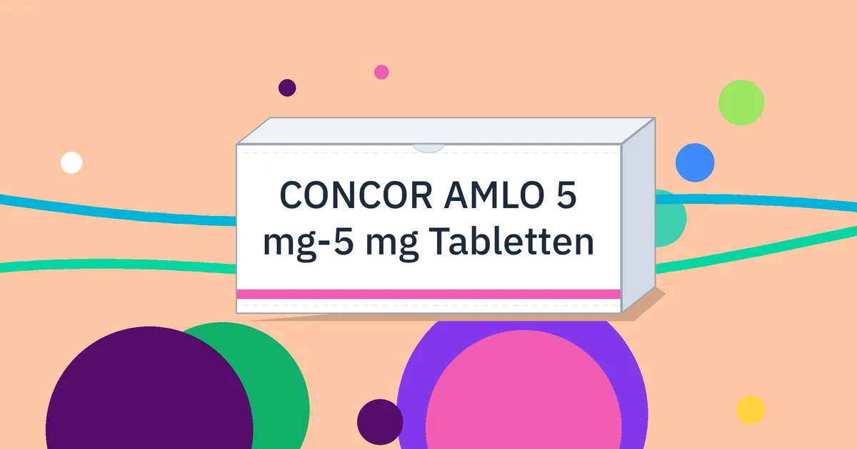 Symbolbild: Packung mit der Aufschrift CONCOR AMLO 5 mg-5 mg Tabletten (PZN 16685715) – Verfügbarkeit und Bezug in Apotheken in Frankfurt am Main