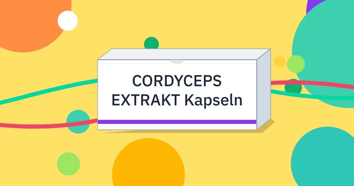 Symbolbild: Packung mit der Aufschrift CORDYCEPS EXTRAKT Kapseln (PZN 10790457) – Verfügbarkeit und Bezug in Apotheken in Frankfurt am Main