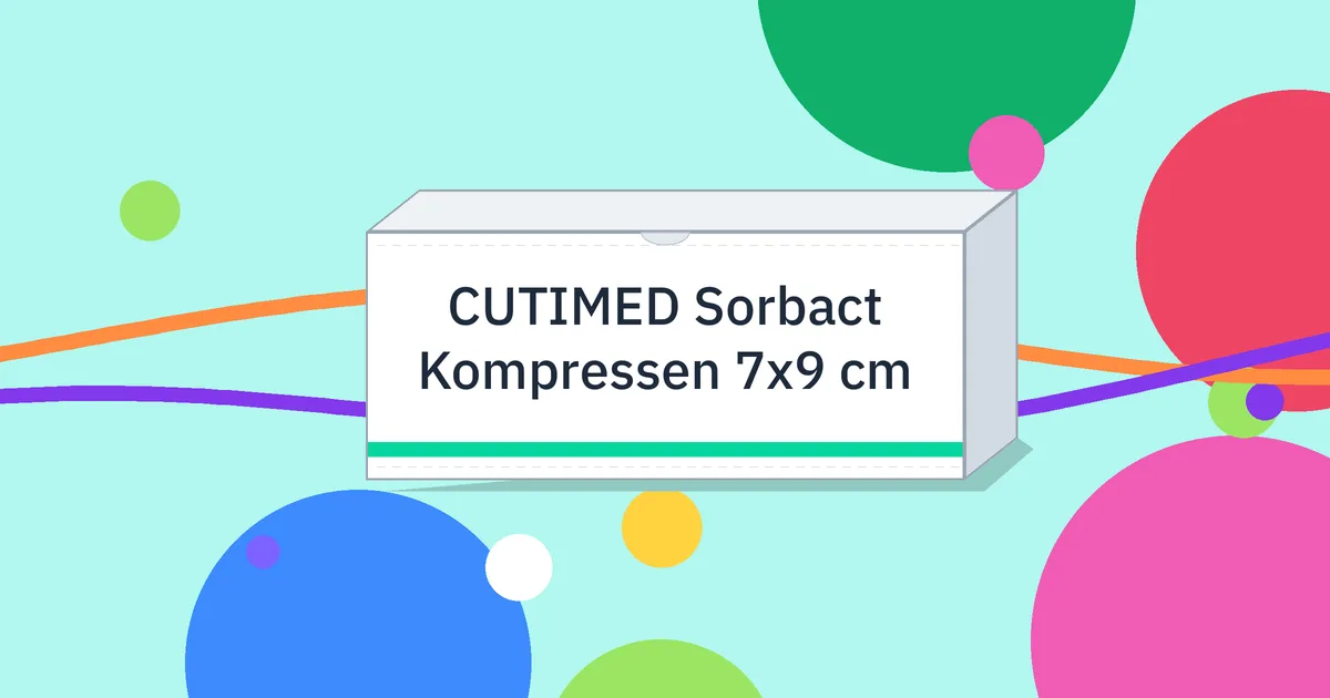 Symbolbild: Packung mit der Aufschrift CUTIMED Sorbact Kompressen 7x9 cm (PZN 20610723) – Verfügbarkeit und Bezug in Apotheken in Frankfurt am Main