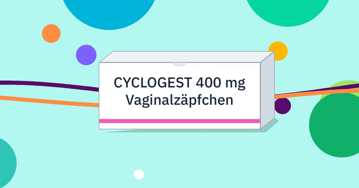 Symbolbild: Packung mit der Aufschrift CYCLOGEST 400 mg Vaginalzäpfchen (PZN 15265342) – Verfügbarkeit und Bezug in Apotheken in Frankfurt am Main
