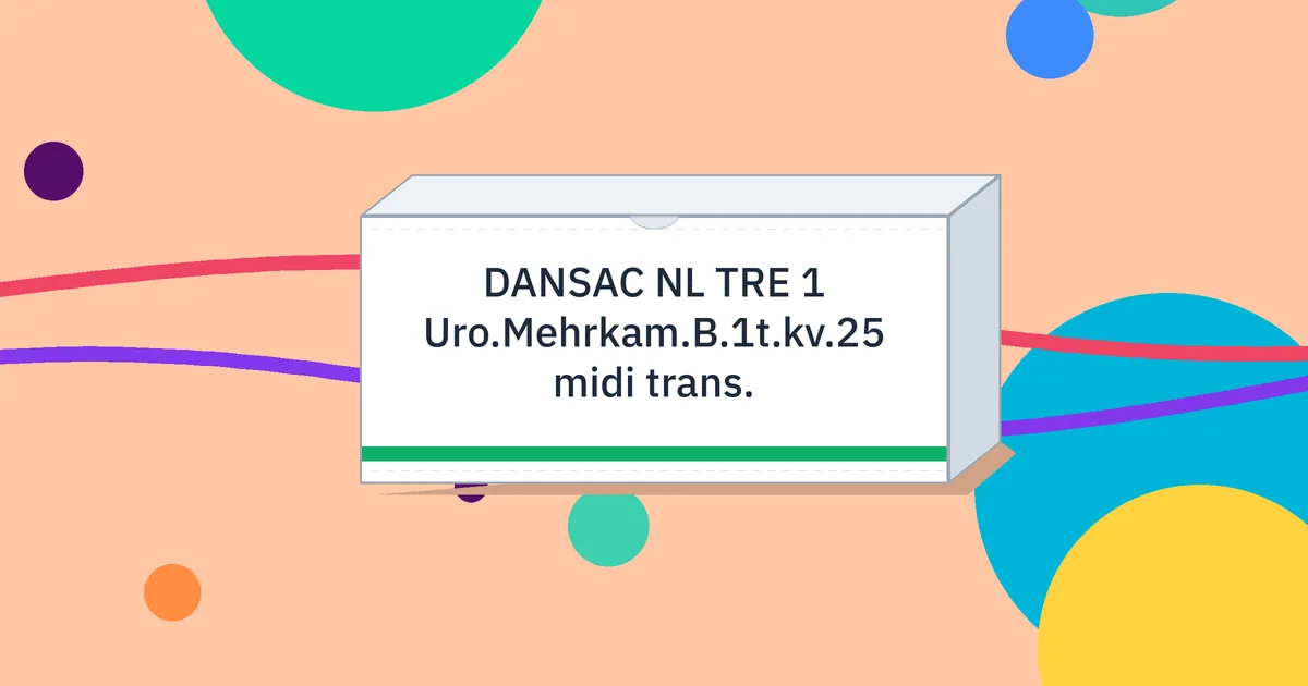 Symbolbild: Packung mit der Aufschrift DANSAC NL TRE 1 Uro.Mehrkam.B.1t.kv.25 midi trans. (PZN 18179471) – Verfügbarkeit und Bezug in Apotheken in Frankfurt am Main