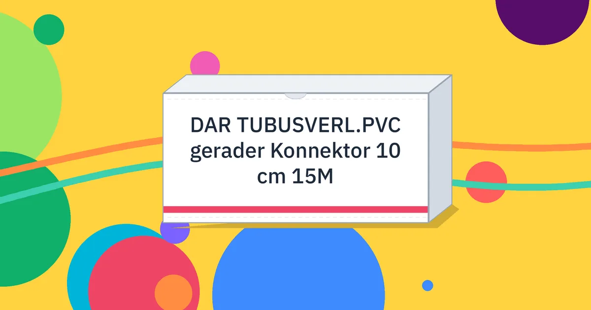 Symbolbild: Packung mit der Aufschrift DAR TUBUSVERL.PVC gerader Konnektor 10 cm 15M (PZN 00041766) – Verfügbarkeit und Bezug in Apotheken in Frankfurt am Main
