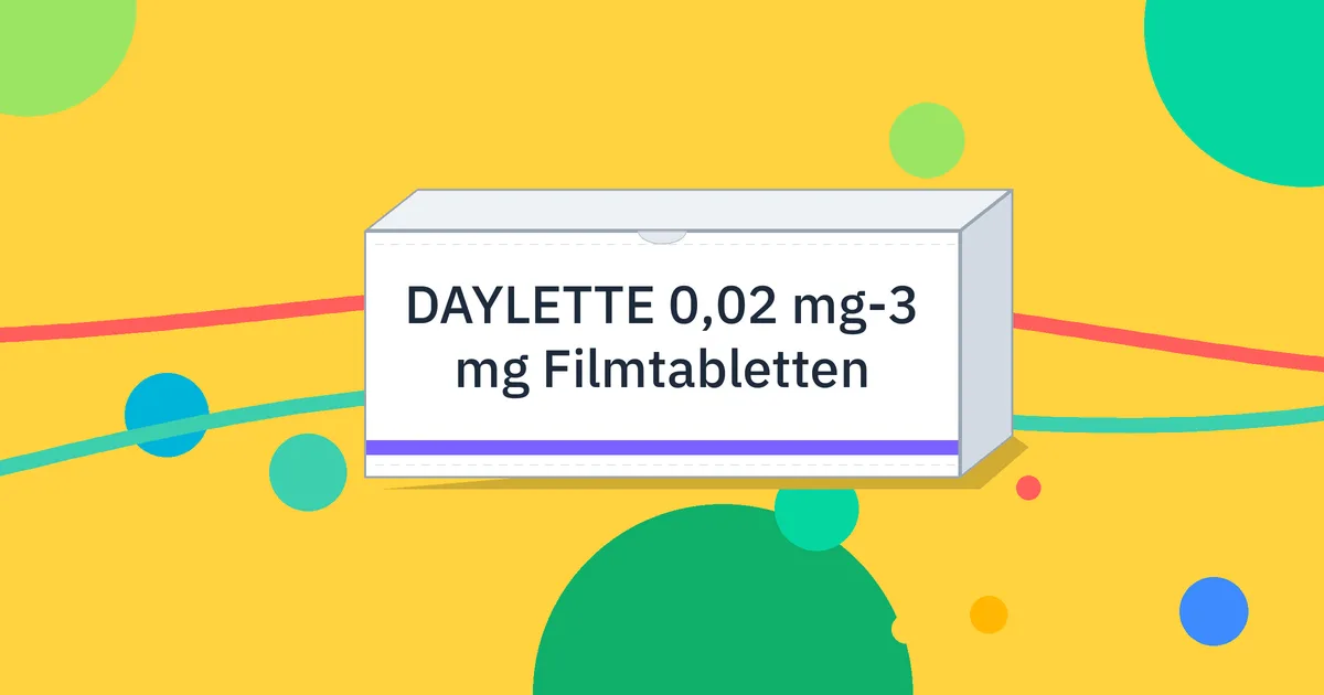 Symbolbild: Packung mit der Aufschrift DAYLETTE 0,02 mg-3 mg Filmtabletten (PZN 09648530) – Verfügbarkeit und Bezug in Apotheken in Frankfurt am Main