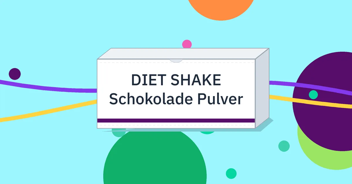 Symbolbild: Packung mit der Aufschrift DIET SHAKE Schokolade Pulver (PZN 19921323) – Verfügbarkeit und Bezug in Apotheken in Frankfurt am Main