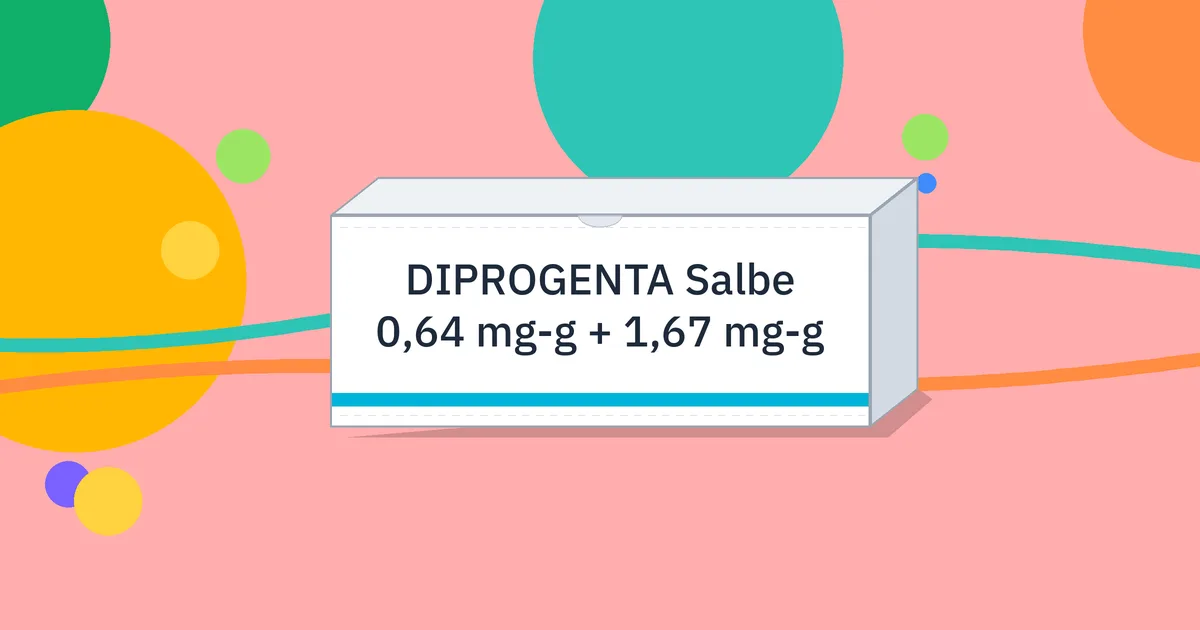 Symbolbild: Packung mit der Aufschrift DIPROGENTA Salbe 0,64 mg-g + 1,67 mg-g (PZN 16754132) – Verfügbarkeit und Bezug in Apotheken in Frankfurt am Main