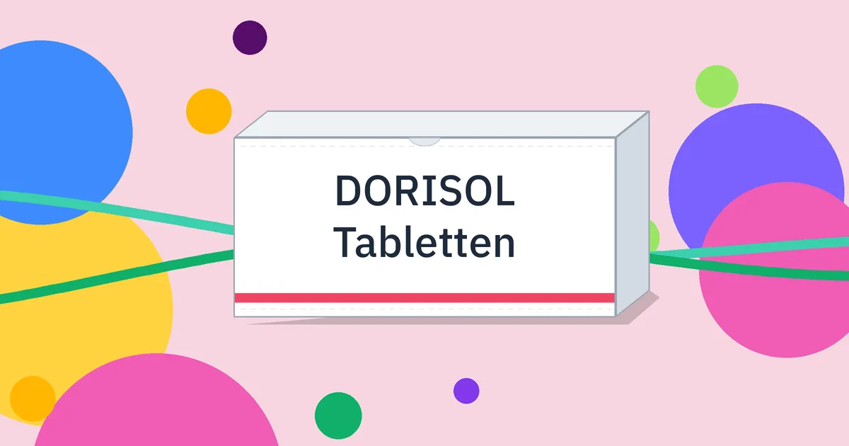 Symbolbild: Packung mit der Aufschrift DORISOL Tabletten (PZN 16792925) – Verfügbarkeit und Bezug in Apotheken in Frankfurt am Main