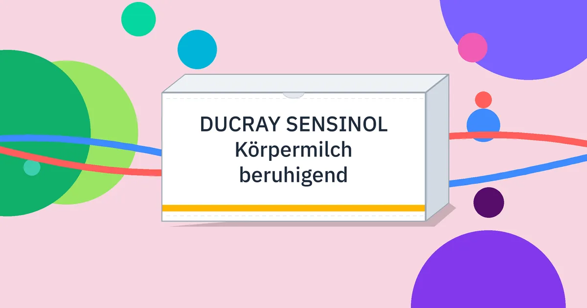 Symbolbild: Packung mit der Aufschrift DUCRAY SENSINOL Körpermilch beruhigend (PZN 11054803) – Verfügbarkeit und Bezug in Apotheken in Frankfurt am Main