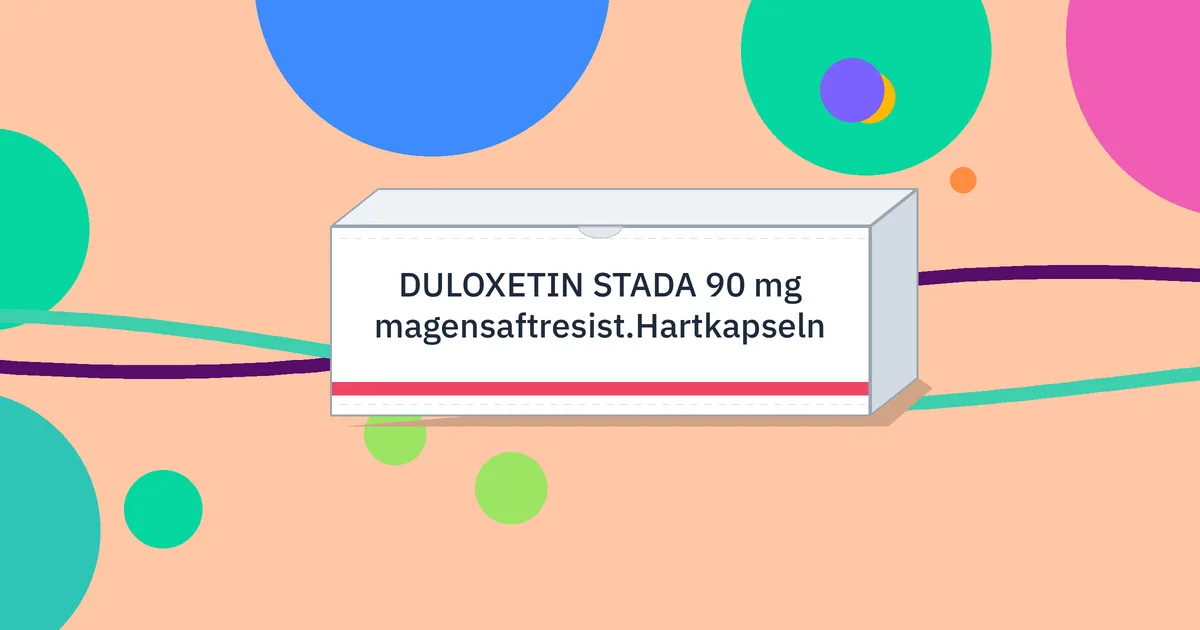 Symbolbild: Packung mit der Aufschrift DULOXETIN STADA 90 mg magensaftresist.Hartkapseln (PZN 18249467) – Verfügbarkeit und Bezug in Apotheken in Frankfurt am Main