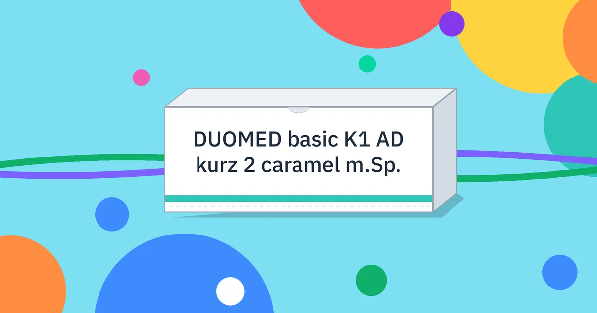 Symbolbild: Packung mit der Aufschrift DUOMED basic K1 AD kurz 2 caramel m.Sp. (PZN 20903974) – Verfügbarkeit und Bezug in Apotheken in Frankfurt am Main