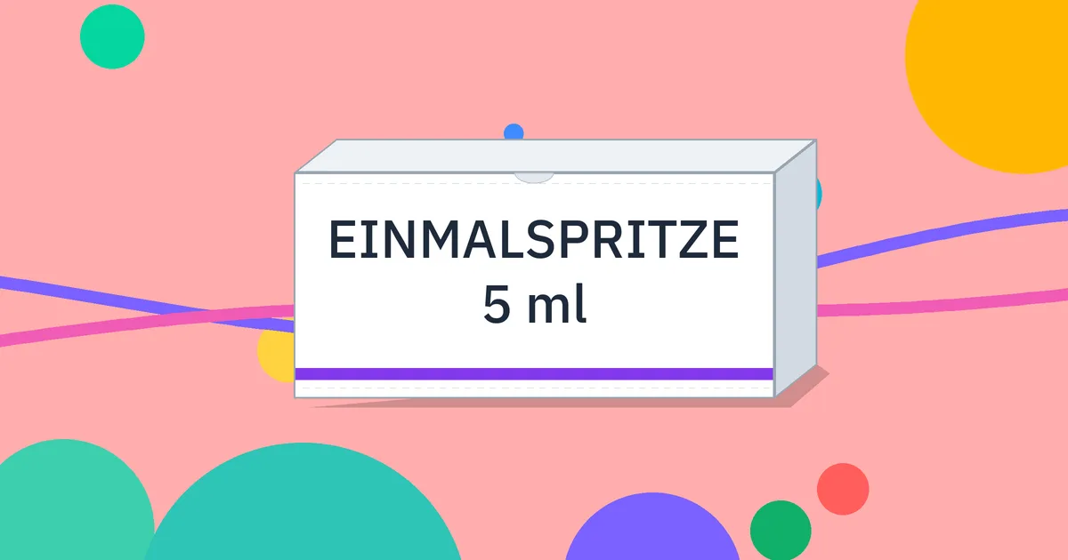 Symbolbild: Packung mit der Aufschrift EINMALSPRITZE 5 ml (PZN 09291683) – Verfügbarkeit und Bezug in Apotheken in Frankfurt am Main