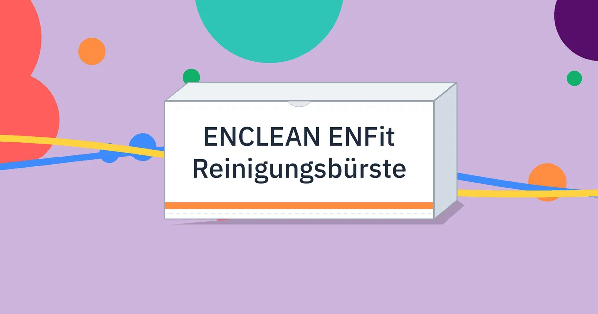 Symbolbild: Packung mit der Aufschrift ENCLEAN ENFit Reinigungsbürste (PZN 16615583) – Verfügbarkeit und Bezug in Apotheken in Frankfurt am Main