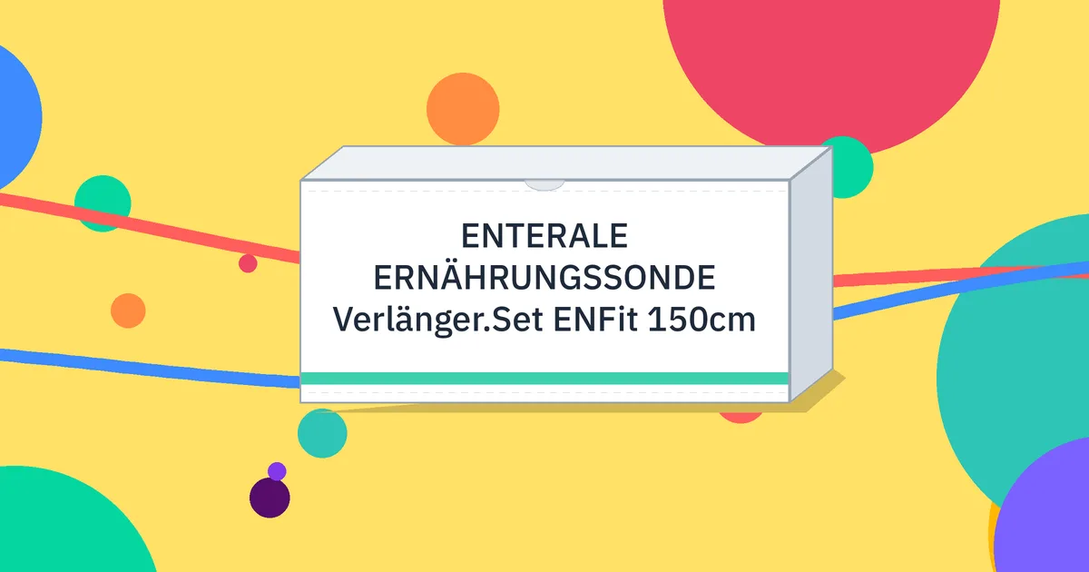 Symbolbild: Packung mit der Aufschrift ENTERALE ERNÄHRUNGSSONDE Verlänger.Set ENFit 150cm (PZN 19996605) – Verfügbarkeit und Bezug in Apotheken in Frankfurt am Main