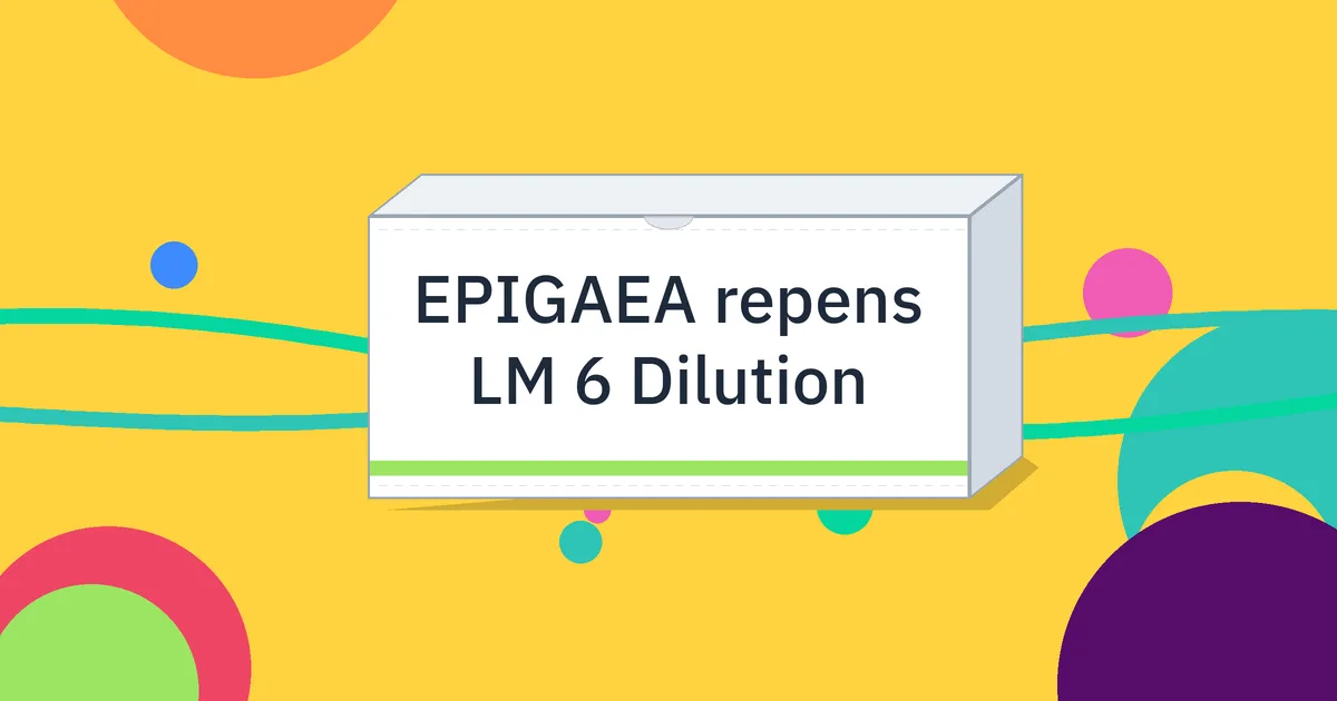 Symbolbild: Packung mit der Aufschrift EPIGAEA repens LM 6 Dilution (PZN 13471557) – Verfügbarkeit und Bezug in Apotheken in Frankfurt am Main