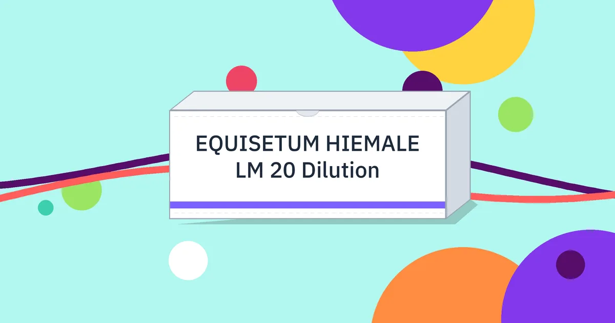 Symbolbild: Packung mit der Aufschrift EQUISETUM HIEMALE LM 20 Dilution (PZN 13473533) – Verfügbarkeit und Bezug in Apotheken in Frankfurt am Main