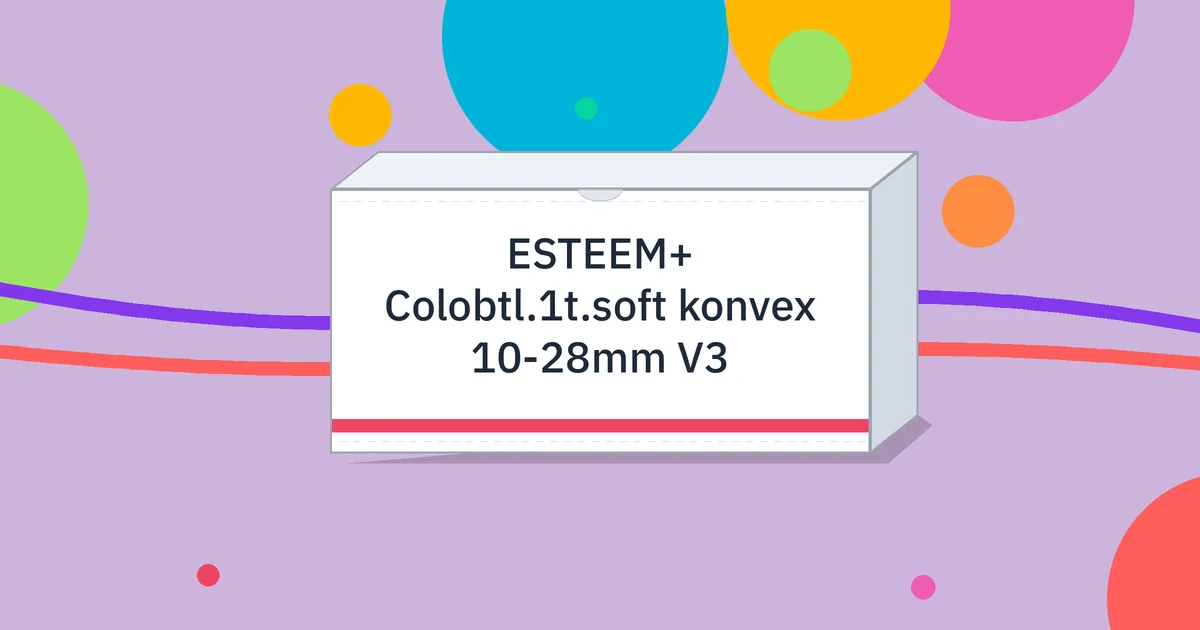 Symbolbild: Packung mit der Aufschrift ESTEEM+ Colobtl.1t.soft konvex 10-28mm V3 (PZN 18724081) – Verfügbarkeit und Bezug in Apotheken in Frankfurt am Main