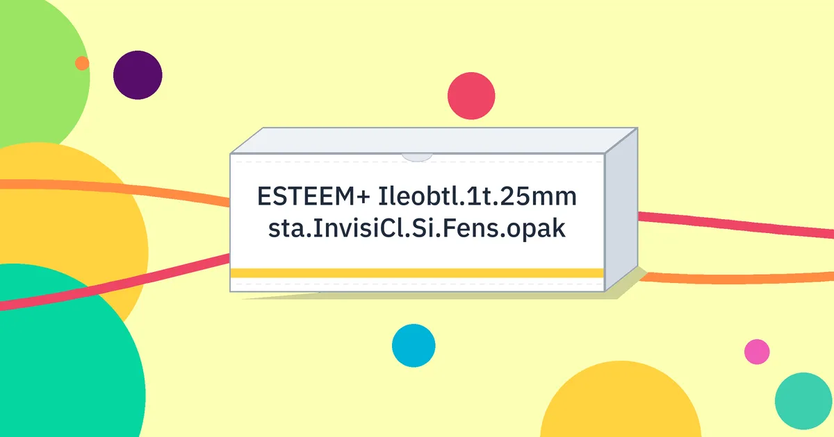Symbolbild: Packung mit der Aufschrift ESTEEM+ Ileobtl.1t.25mm sta.InvisiCl.Si.Fens.opak (PZN 13507485) – Verfügbarkeit und Bezug in Apotheken in Frankfurt am Main