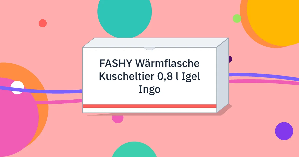 Symbolbild: Packung mit der Aufschrift FASHY Wärmflasche Kuscheltier 0,8 l Igel Ingo (PZN 19136920) – Verfügbarkeit und Bezug in Apotheken in Frankfurt am Main