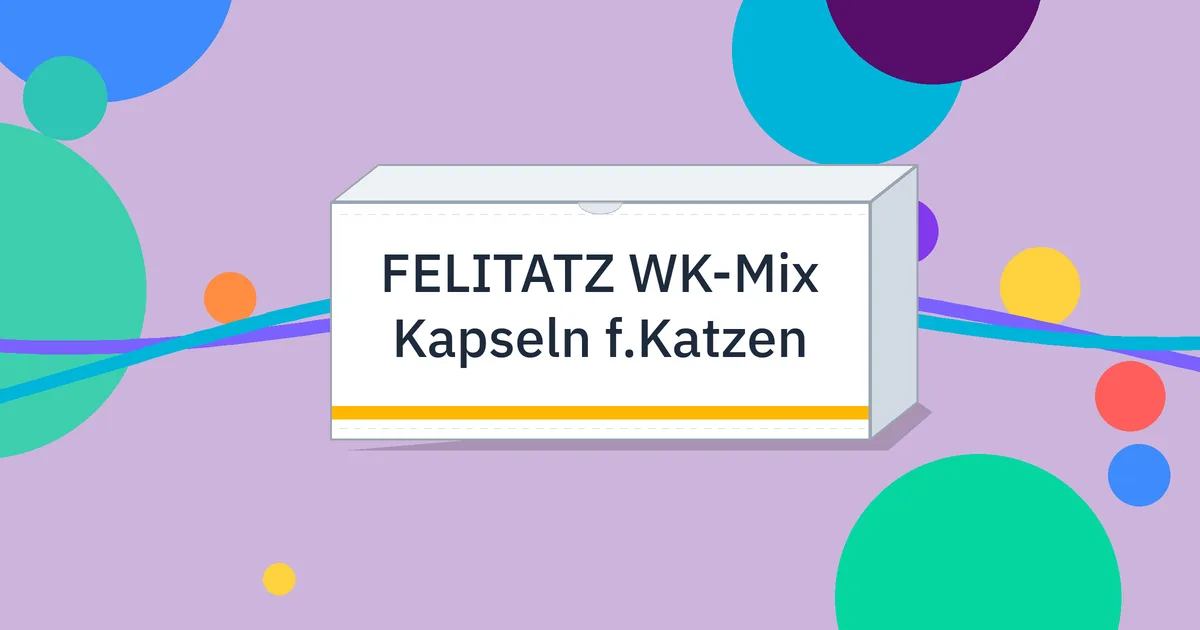 Symbolbild: Packung mit der Aufschrift FELITATZ WK-Mix Kapseln f.Katzen (PZN 16906984) – Verfügbarkeit und Bezug in Apotheken in Frankfurt am Main
