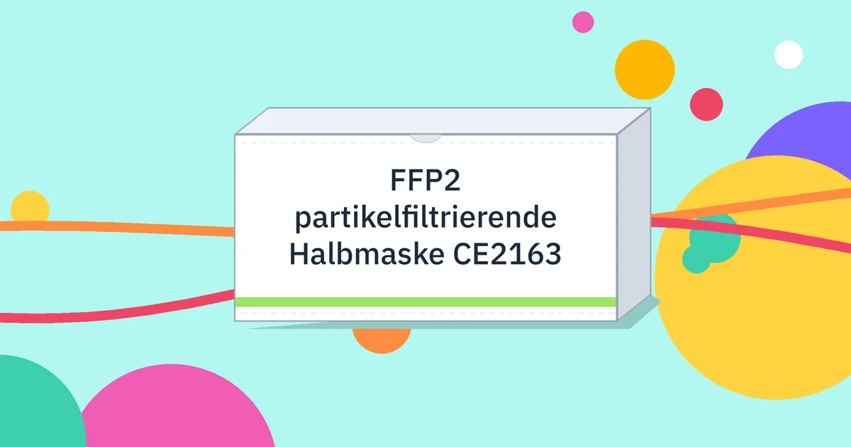 Symbolbild: Packung mit der Aufschrift FFP2 partikelfiltrierende Halbmaske CE2163 (PZN 17511130) – Verfügbarkeit und Bezug in Apotheken in Frankfurt am Main