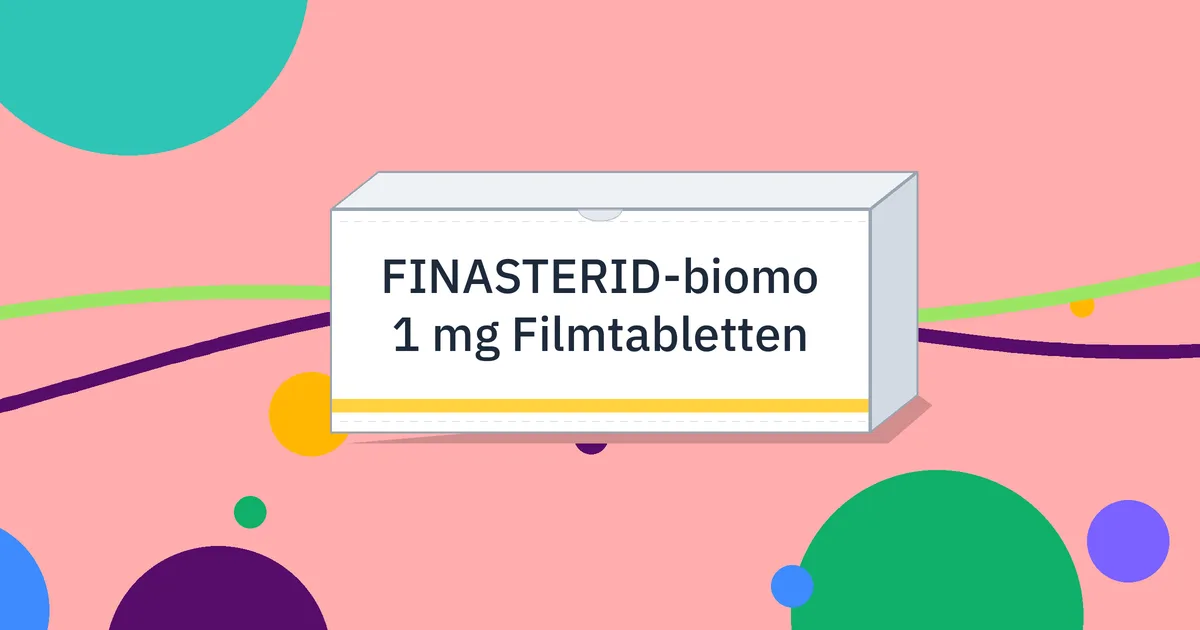 Symbolbild: Packung mit der Aufschrift FINASTERID-biomo 1 mg Filmtabletten (PZN 16627304) – Verfügbarkeit und Bezug in Apotheken in Frankfurt am Main