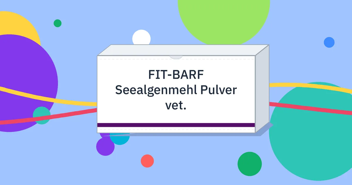 Symbolbild: Packung mit der Aufschrift FIT-BARF Seealgenmehl Pulver vet. (PZN 10929501) – Verfügbarkeit und Bezug in Apotheken in Frankfurt am Main