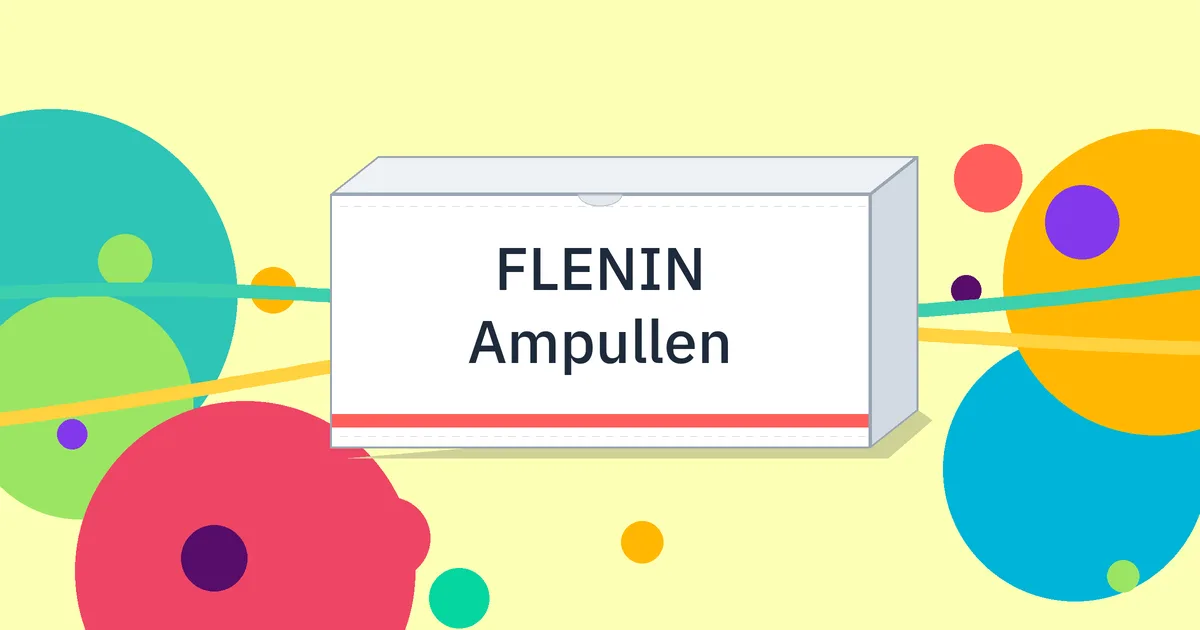 Symbolbild: Packung mit der Aufschrift FLENIN Ampullen (PZN 04394007) – Verfügbarkeit und Bezug in Apotheken in Frankfurt am Main