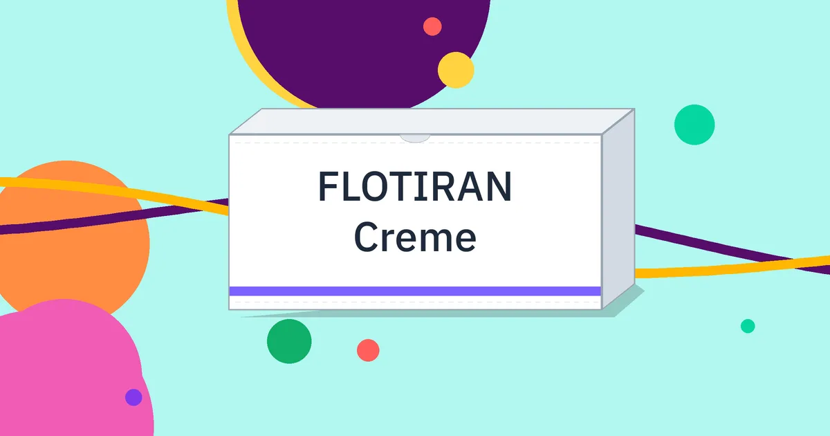 Symbolbild: Packung mit der Aufschrift FLOTIRAN Creme (PZN 04172985) – Verfügbarkeit und Bezug in Apotheken in Frankfurt am Main