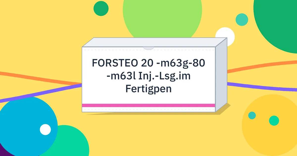 Symbolbild: Packung mit der Aufschrift FORSTEO 20 -m63g-80 -m63l Inj.-Lsg.im Fertigpen (PZN 05878144) – Verfügbarkeit und Bezug in Apotheken in Frankfurt am Main